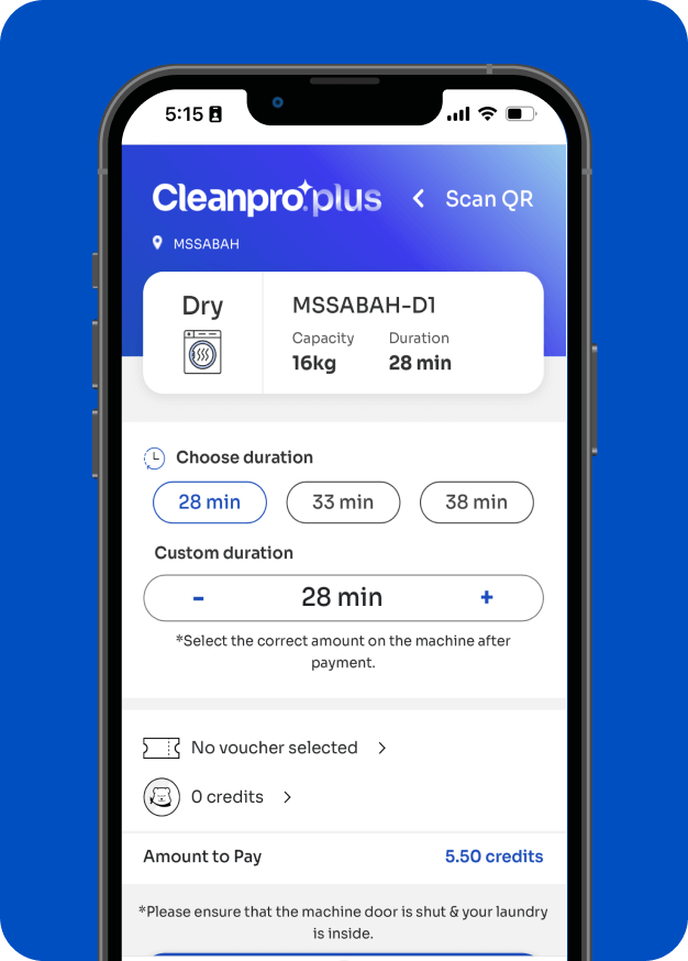 The All-New Cashless Payment App For Laundry | Cleanpro Plus